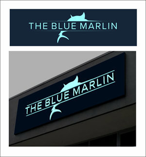 THE BLUE MARLIN | 15 Signage Designs for a business in Belgium