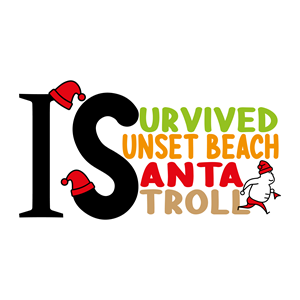 Sunset Beach Annual Santa Stroll | 32 Logo Designs for I Survived ...
