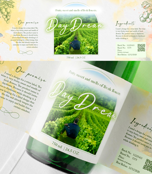 illustration for a sweet wine label | 18 Label Designs for a business ...