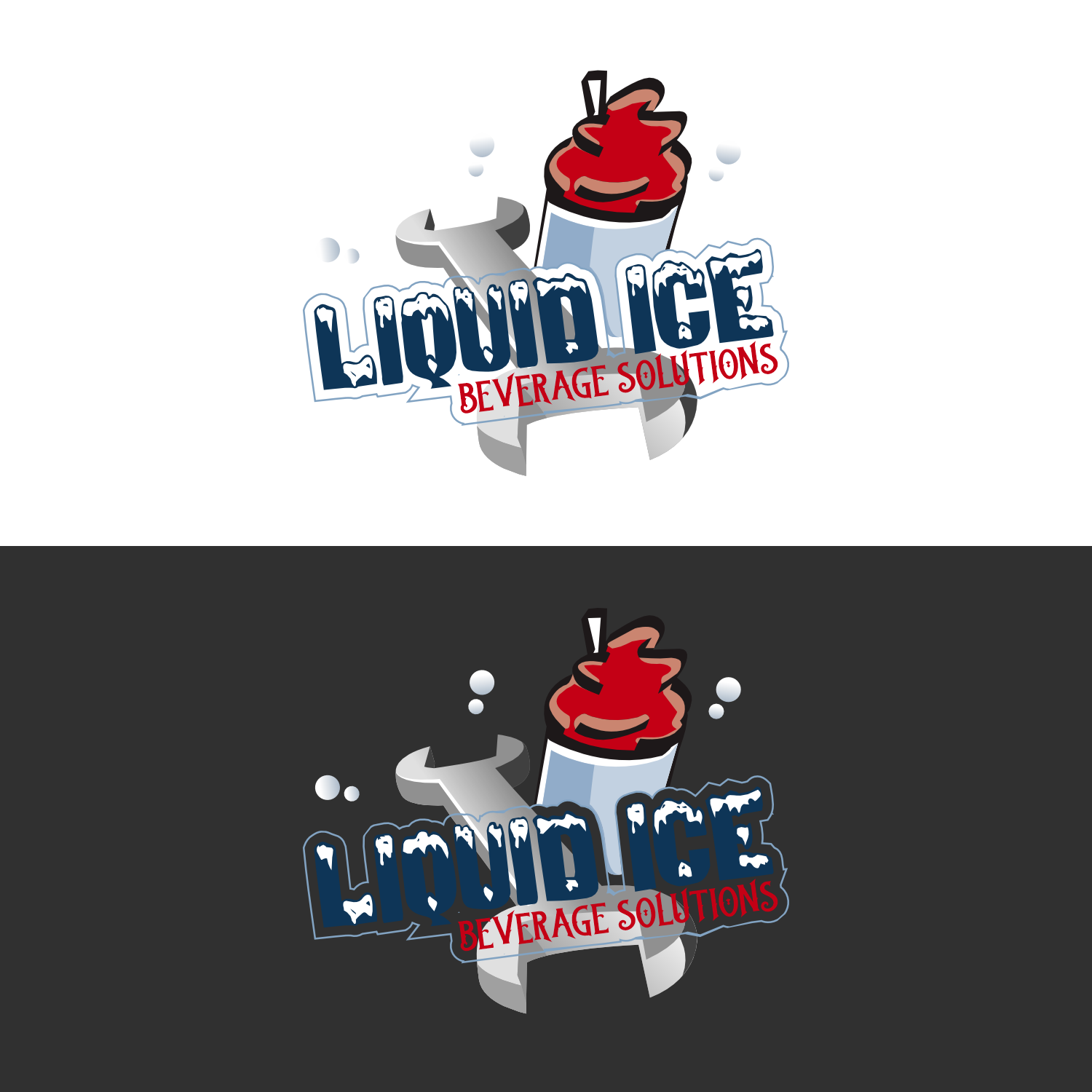 Logo Design for Liquid Ice Beverage Solutions by ikiono | Design #29431897