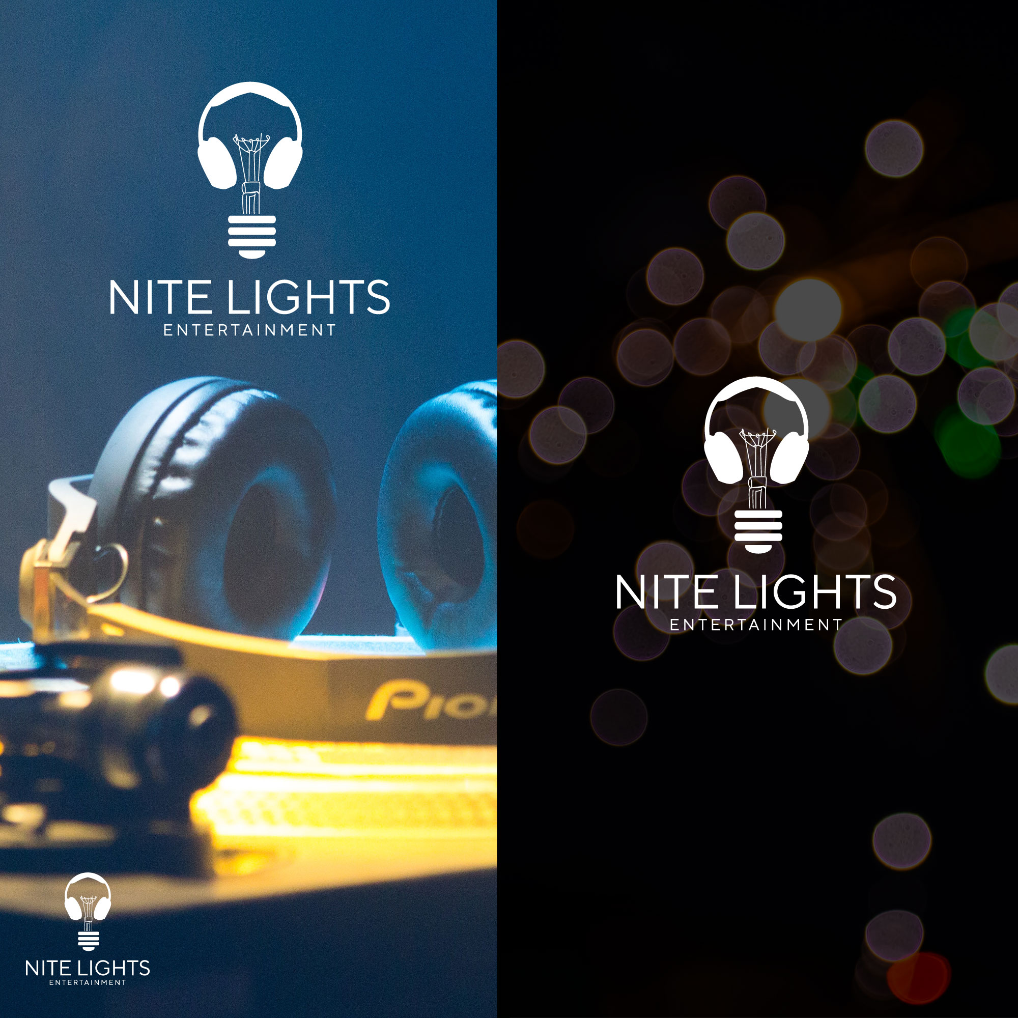 Professional, Modern, Wedding DJ Logo Design for Nite Lights ...