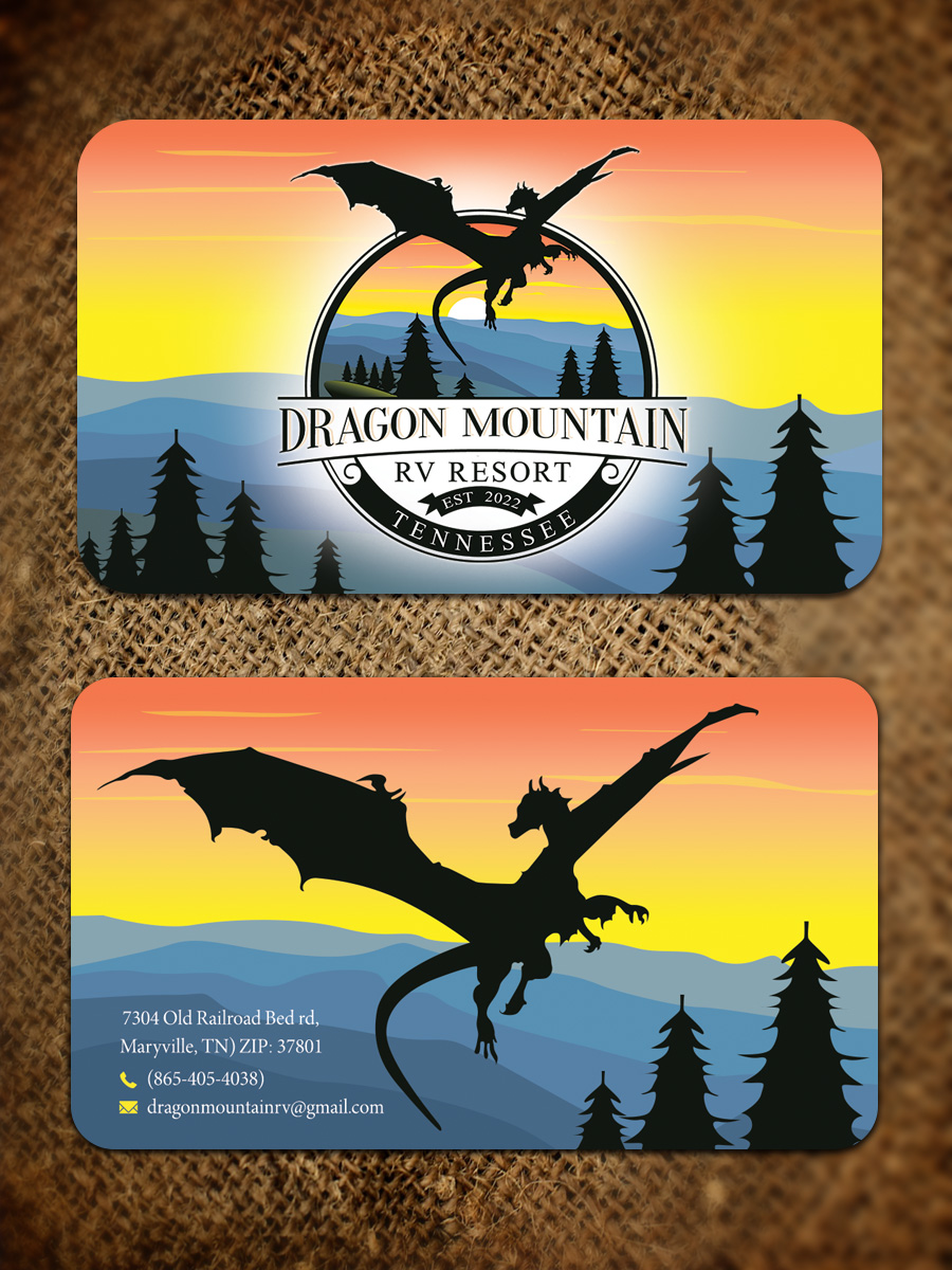 Elegant, Playful, rv/campground/cabin rentals Business Card Design for ...