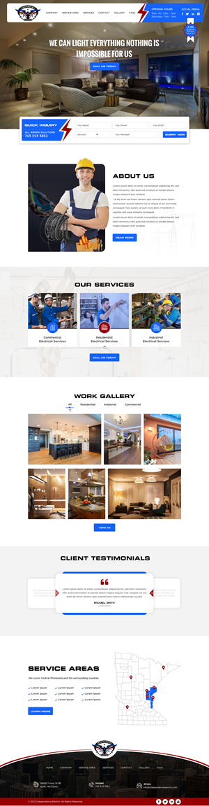 Electrician Company Website Design | 83 Web Designs for WebDuck Designs