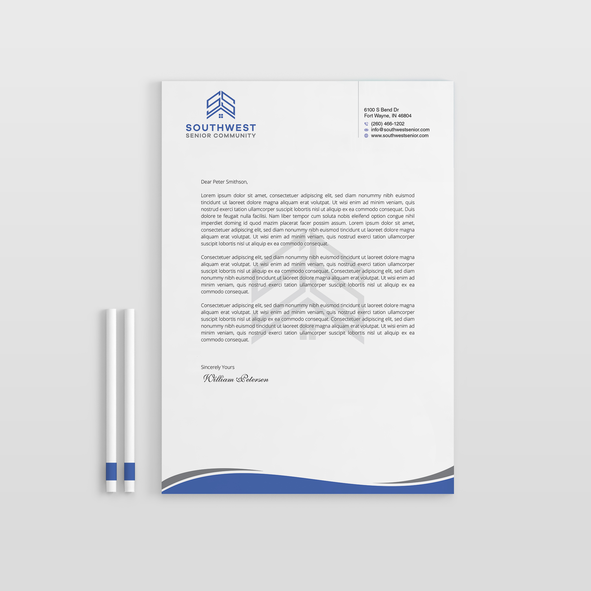 Elegant, Playful, Property Management, Letterhead Design for a Company ...
