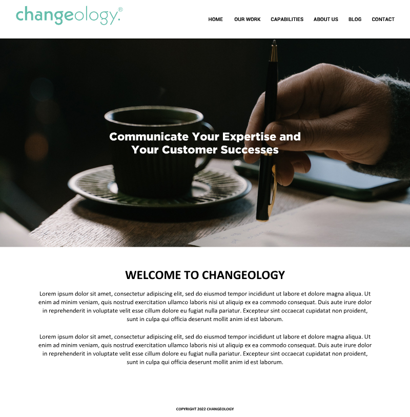 Modern, Professional, Management Consulting Web Design for changeology group ltd by -Marc ...