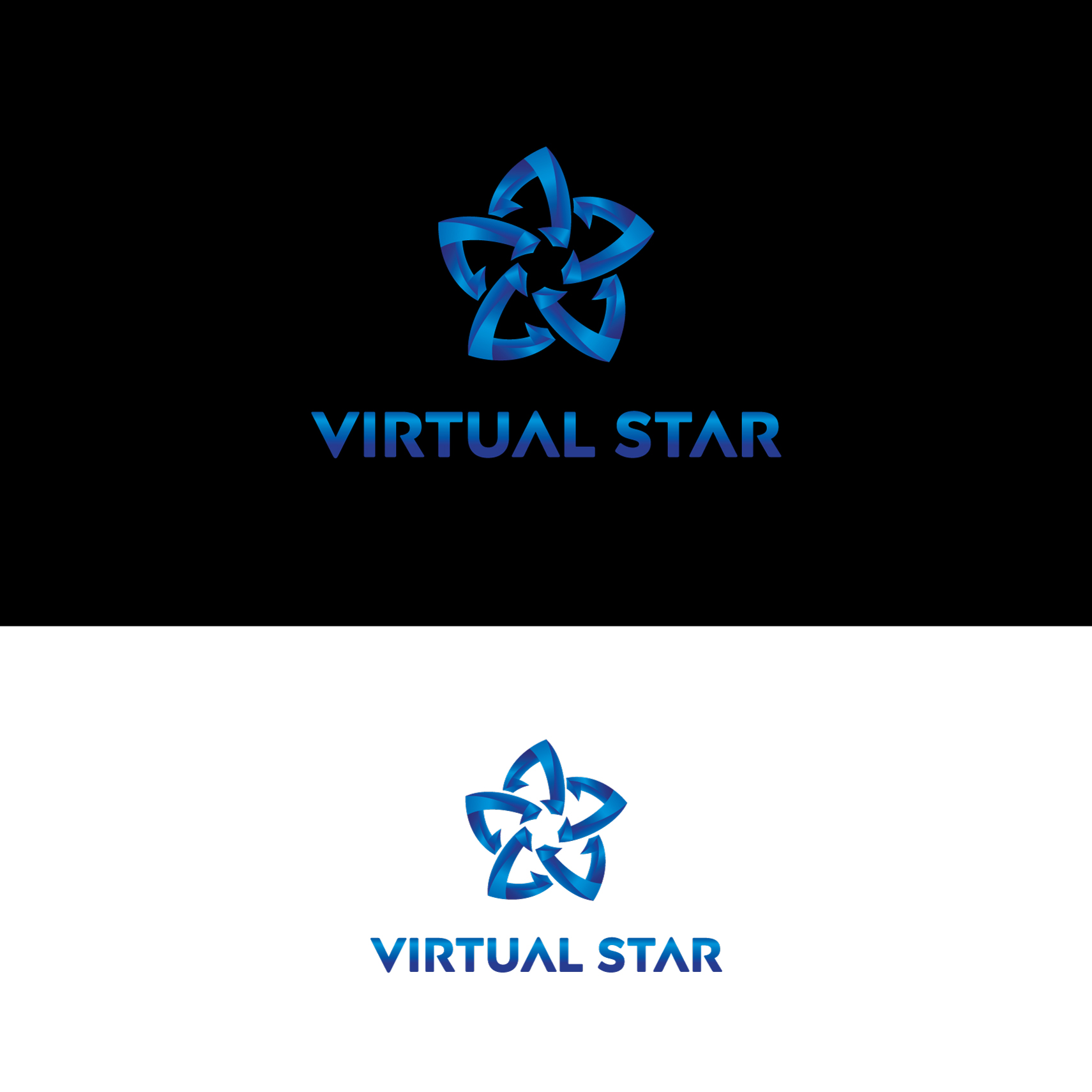 Modern, Professional, Tech, media, film. Logo Design for Virtual Star ...