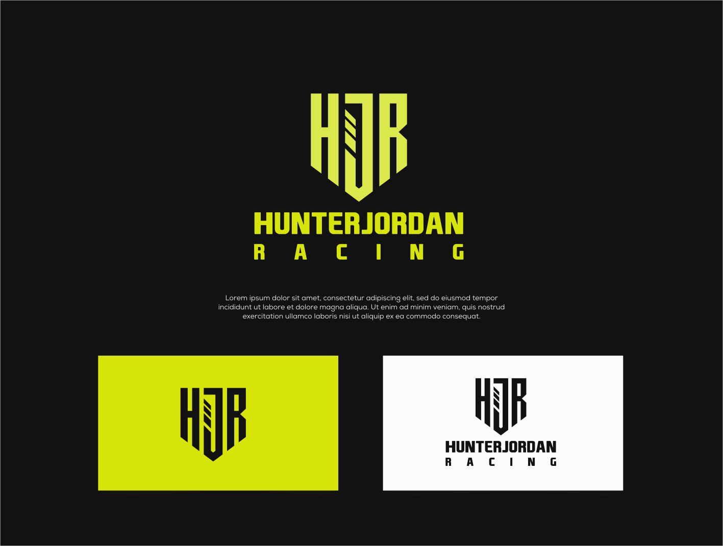Masculine, Bold, car racing Logo Design for HJR Hunter Jordan Racing by ...