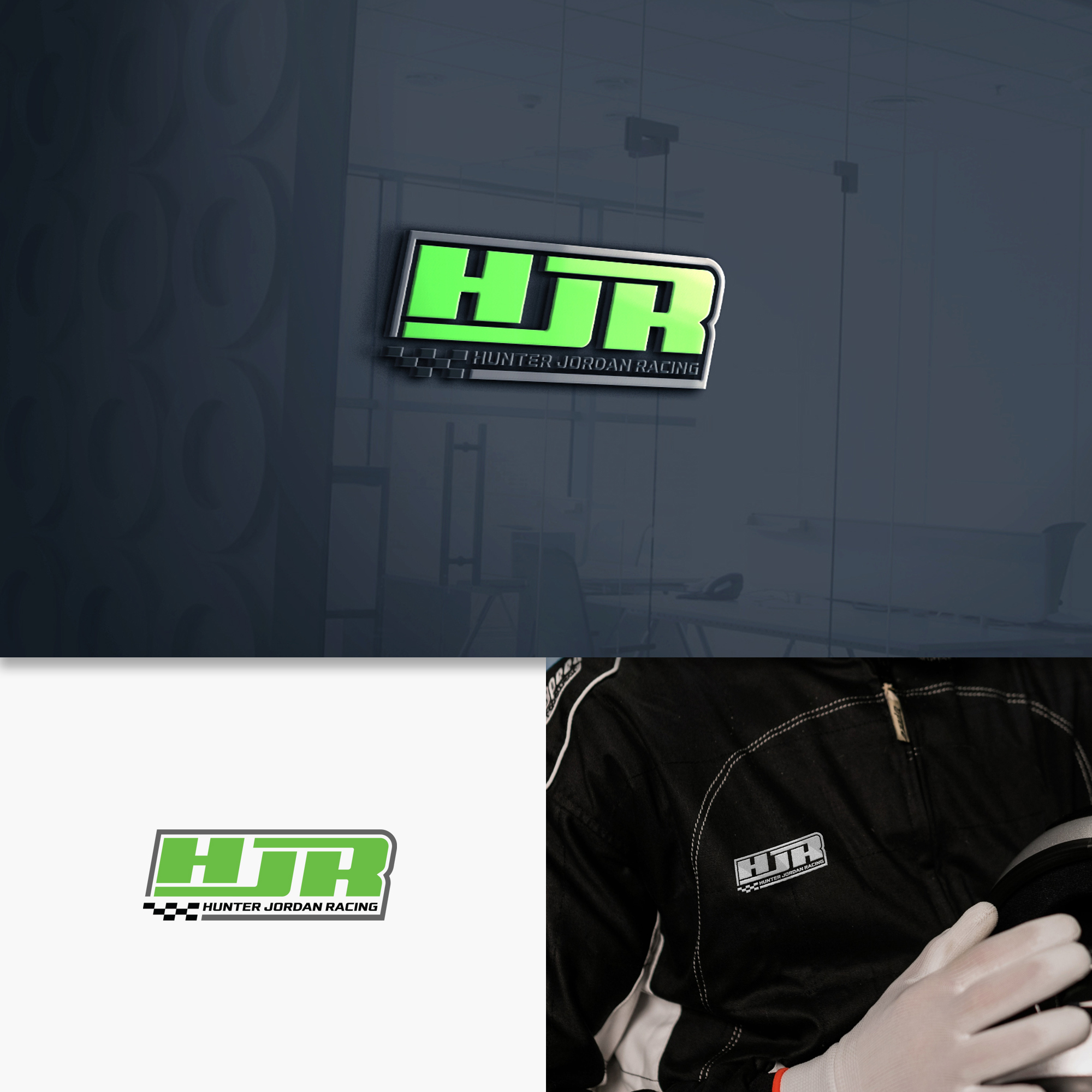 Masculine, Bold, car racing Logo Design for HJR Hunter Jordan Racing by ...