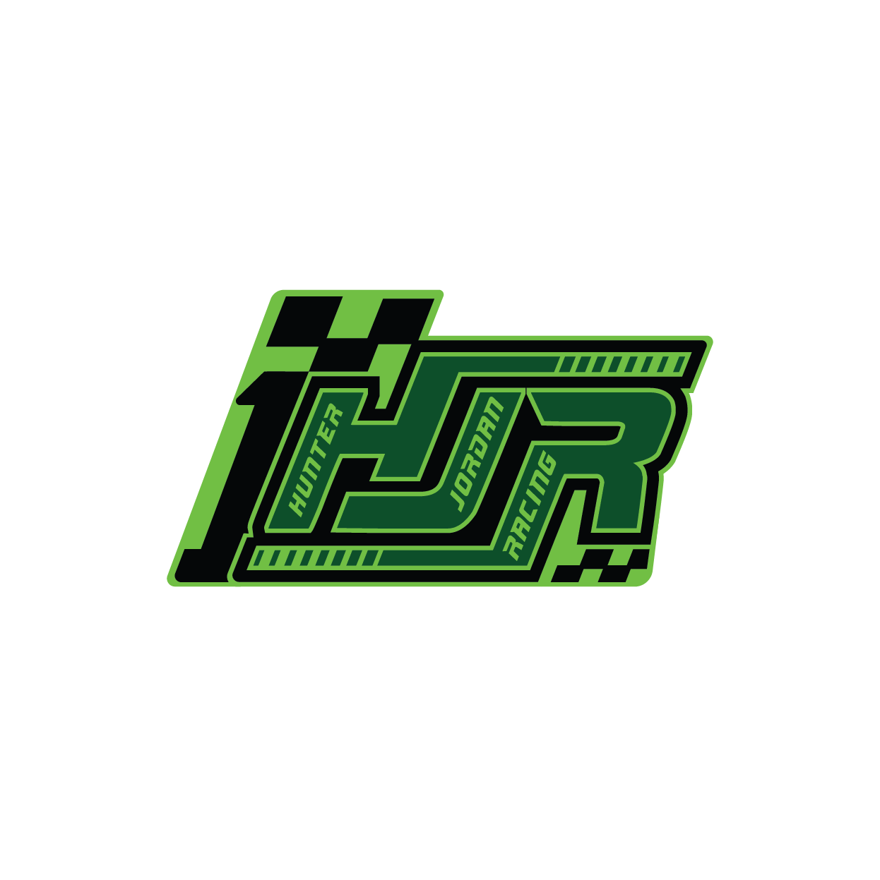 Masculine, Bold, car racing Logo Design for HJR Hunter Jordan Racing by ...