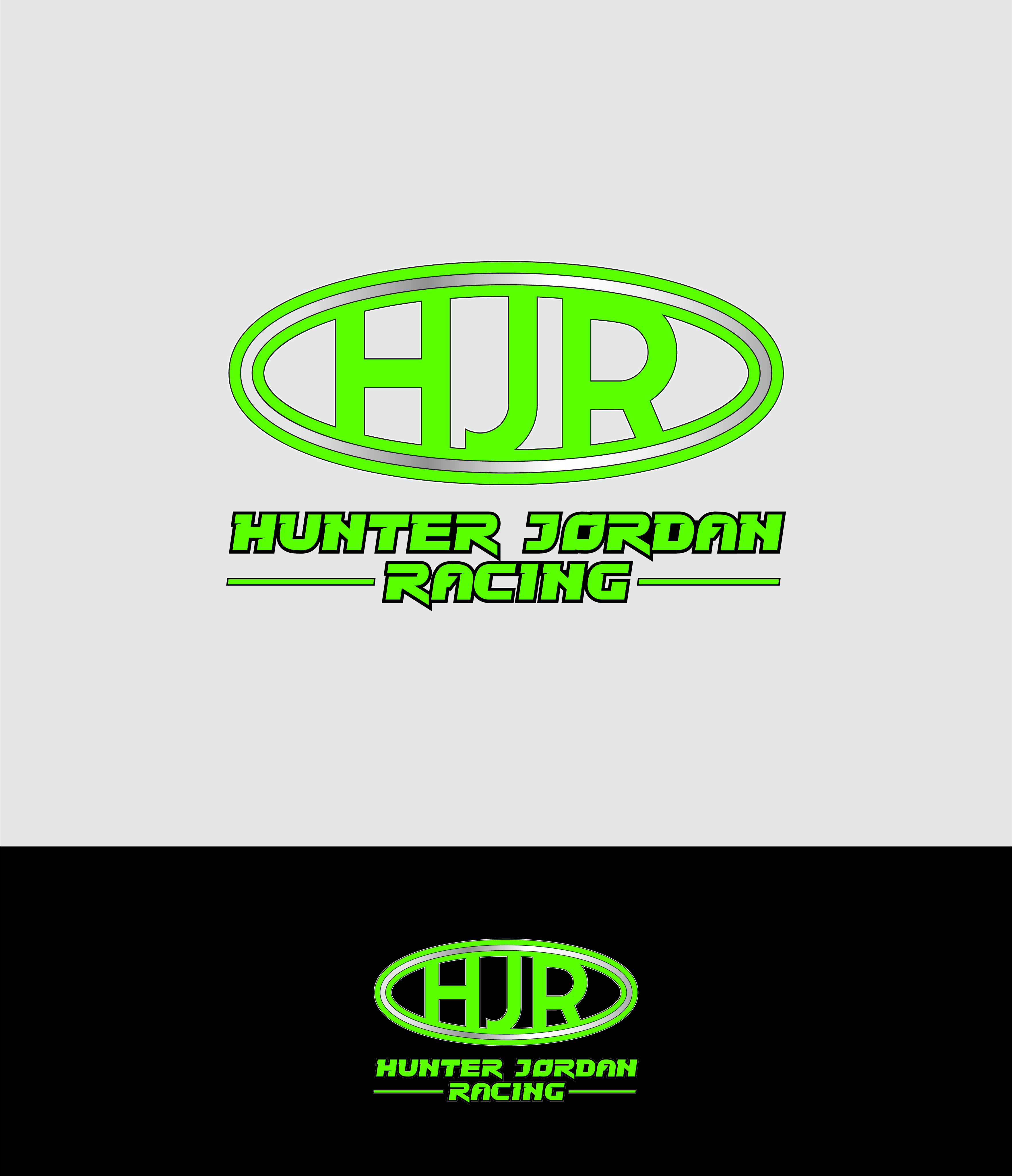 Masculine, Bold, car racing Logo Design for HJR Hunter Jordan Racing by ...