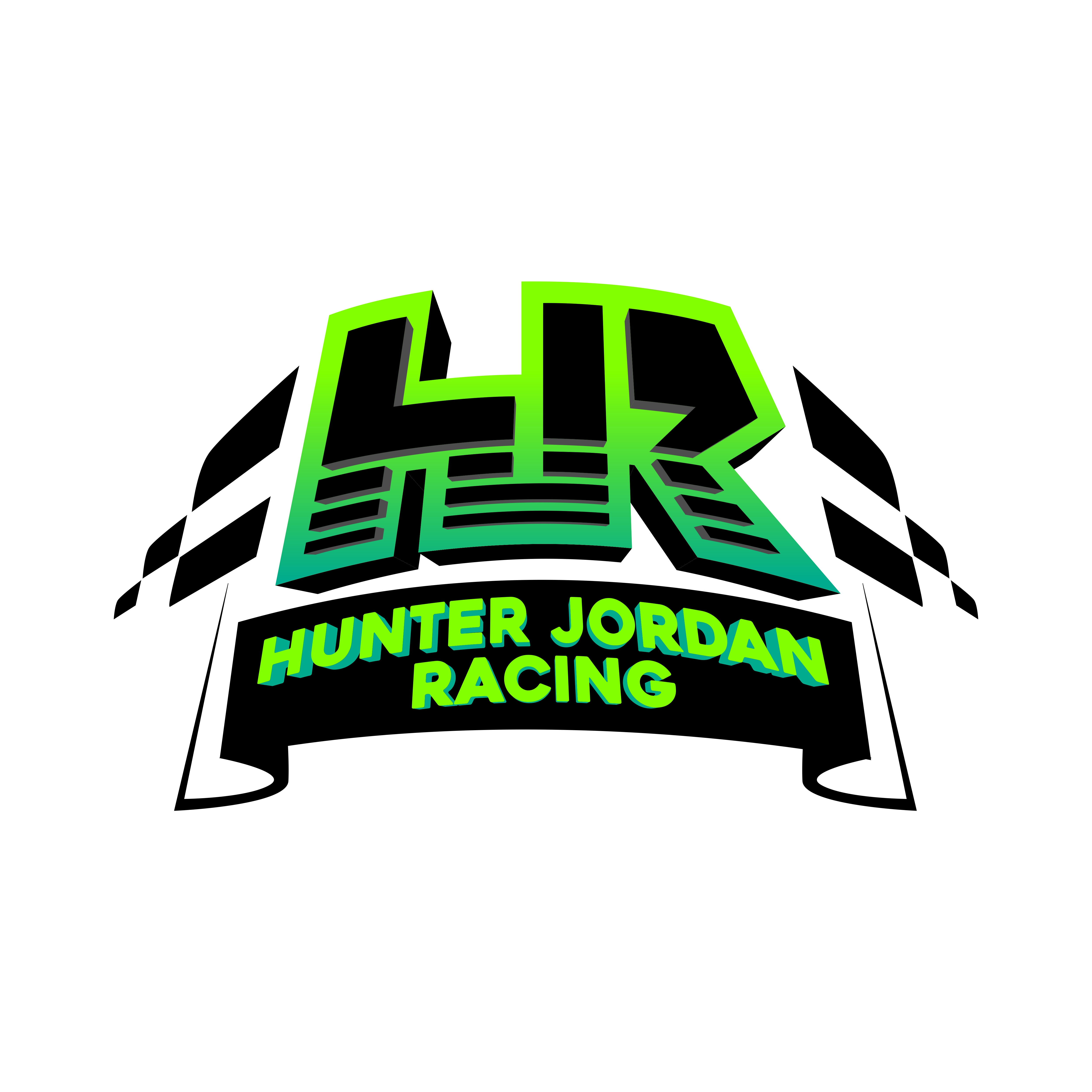 Masculine, Bold, car racing Logo Design for HJR Hunter Jordan Racing by ...