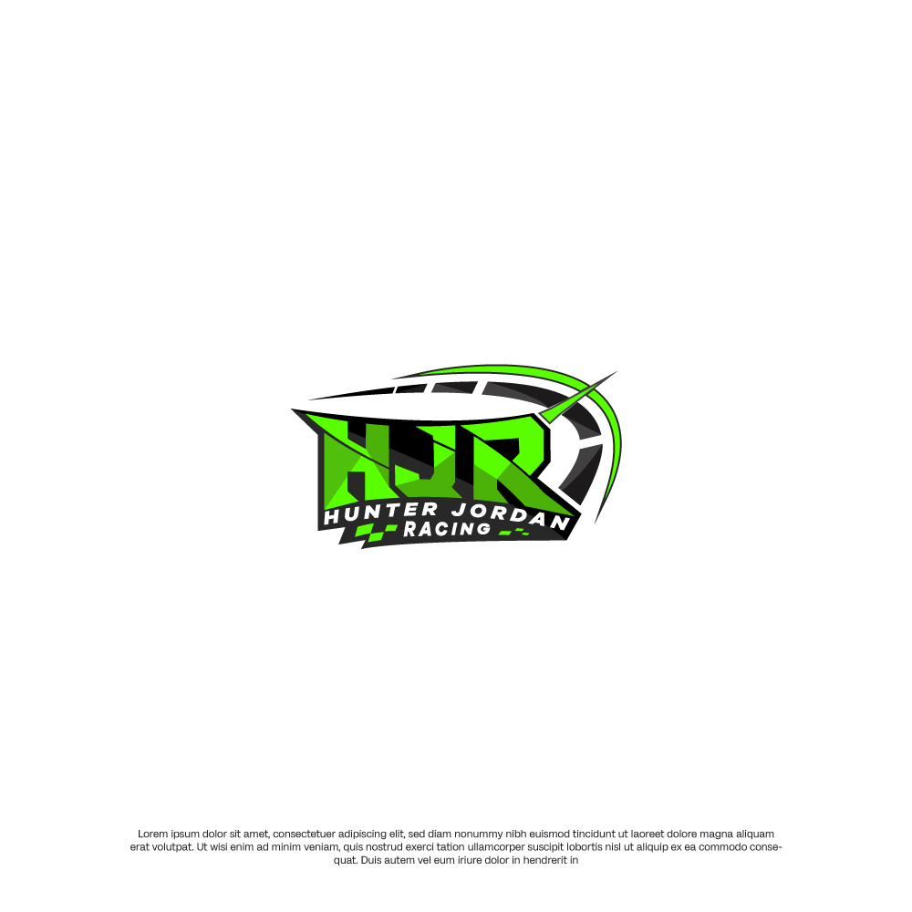 Masculine, Bold, car racing Logo Design for HJR Hunter Jordan Racing by ...