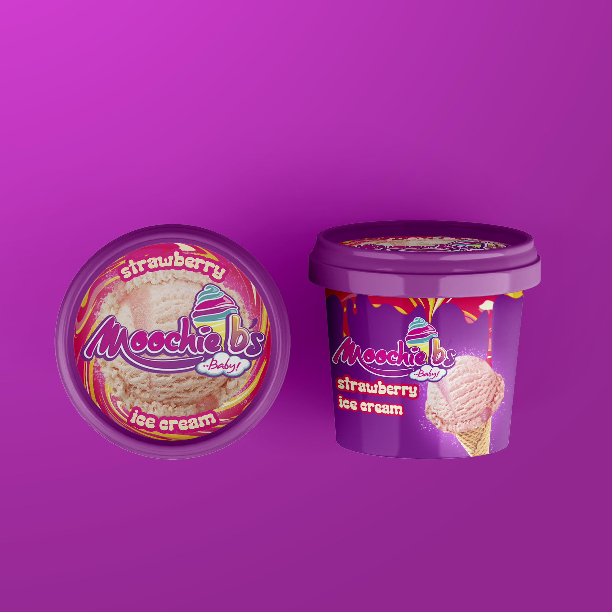 Playful, Modern, Ice cream Desserts Packaging Design for moochie b's by Ayra Baet | Design #29607002