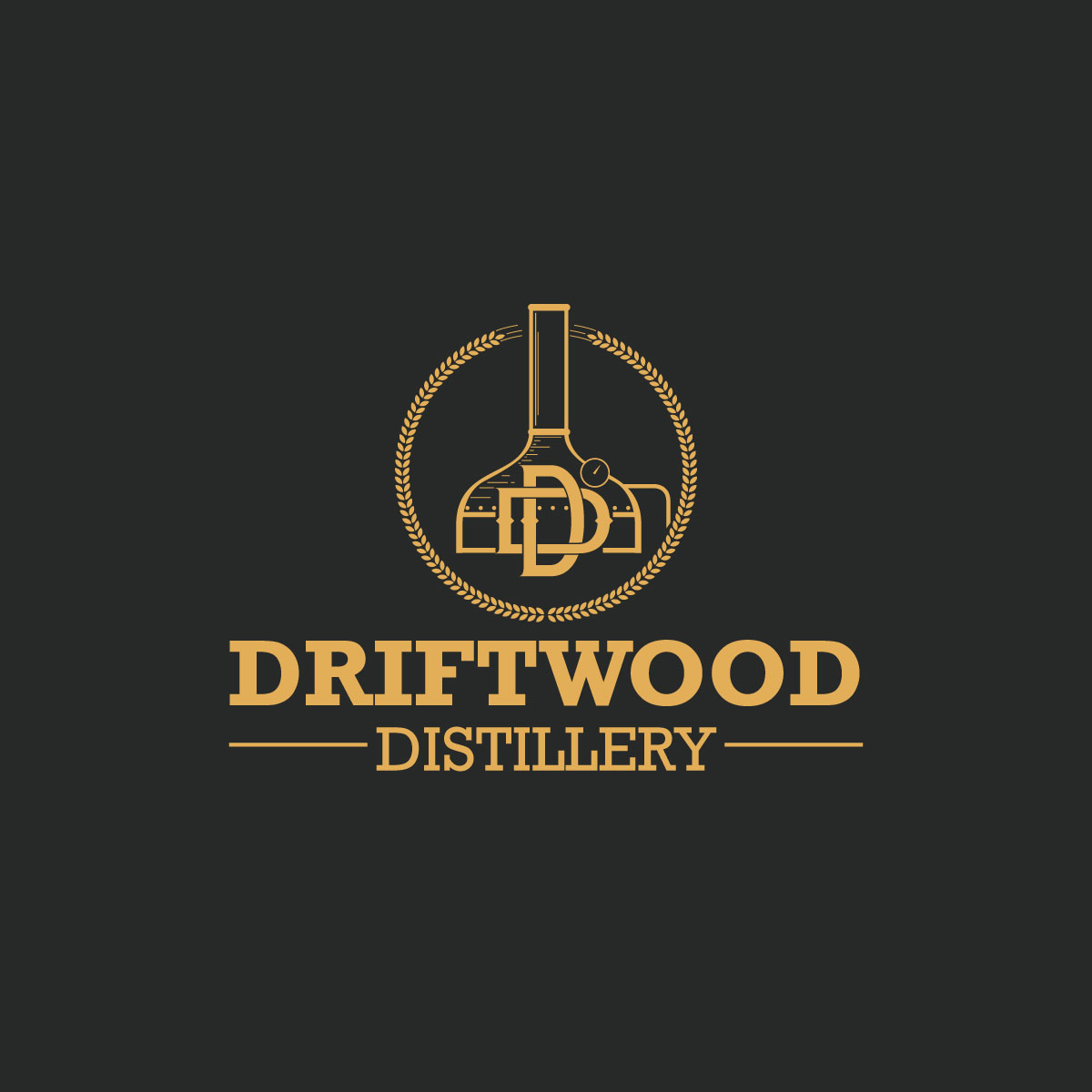 Elegant, Playful Logo Design for DRIFTWOOD DISTILLERY by DesignFriday ...