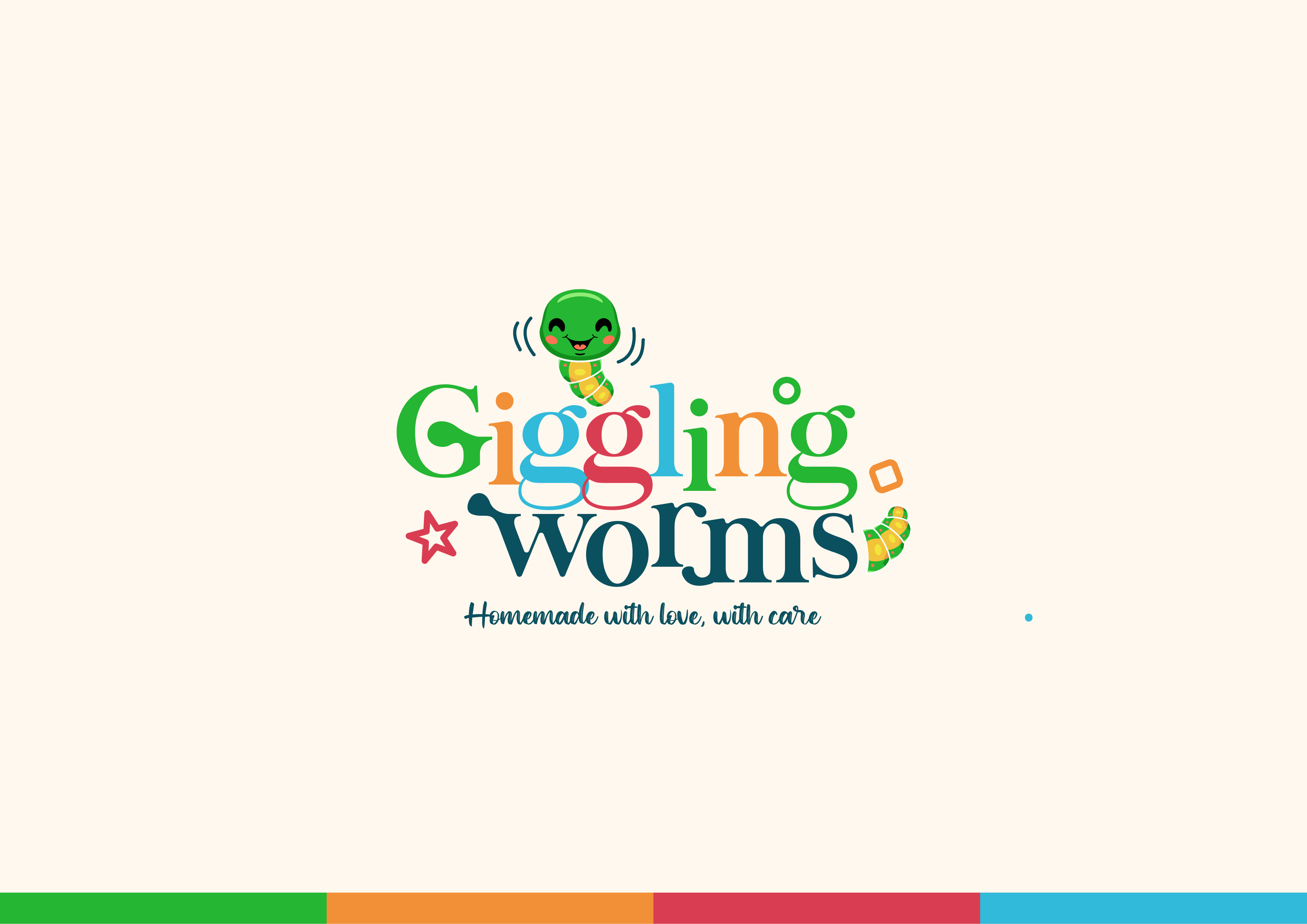 Colorful, Playful Logo Design for Gigglingworms by Arthesia Creative ...