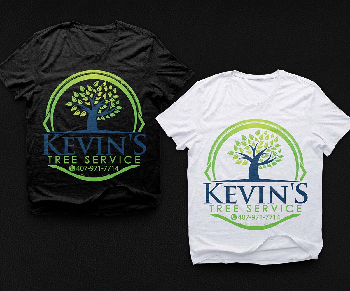 Elegant, Playful, Tree service. T-shirt Design for Kevin's Tree Service ...