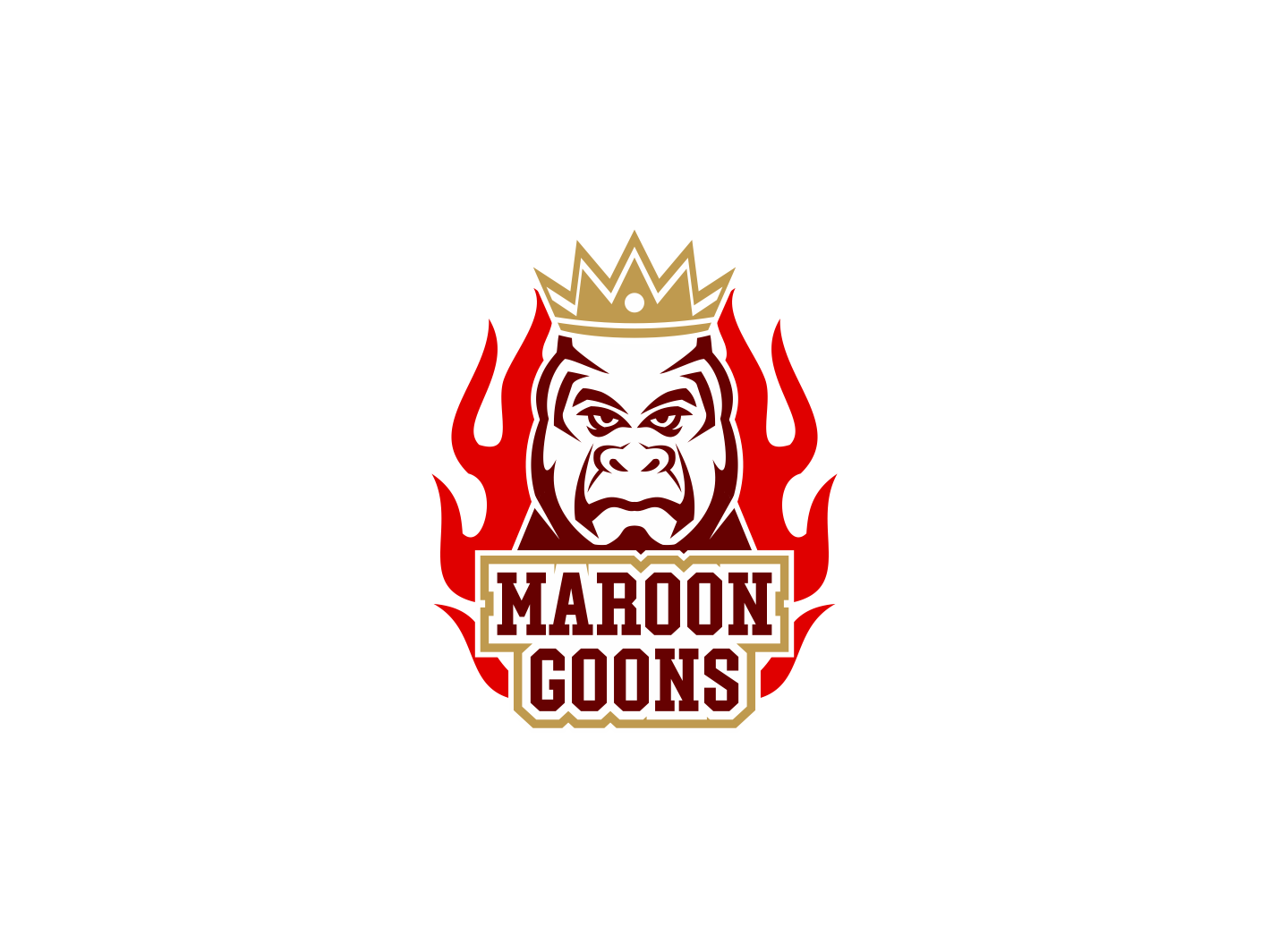 Masculine, Bold, Football weightlifting Logo Design for Maroon Goons by ...