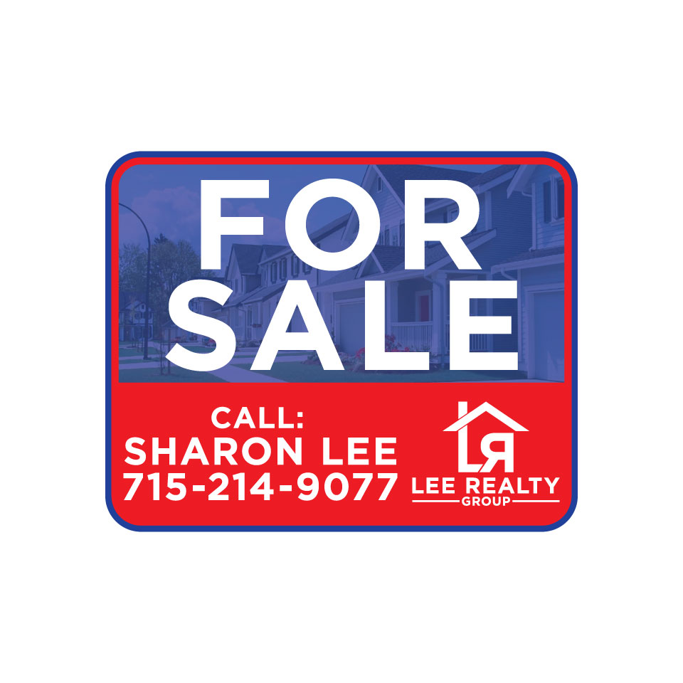 Elegant, Playful, real estate signs; like red, white and blue colors ...