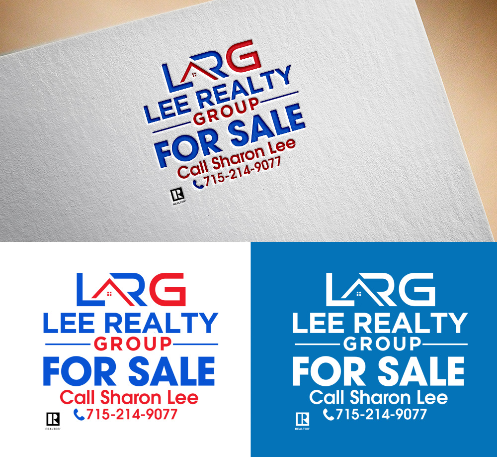 Elegant, Playful, real estate signs; like red, white and blue colors ...