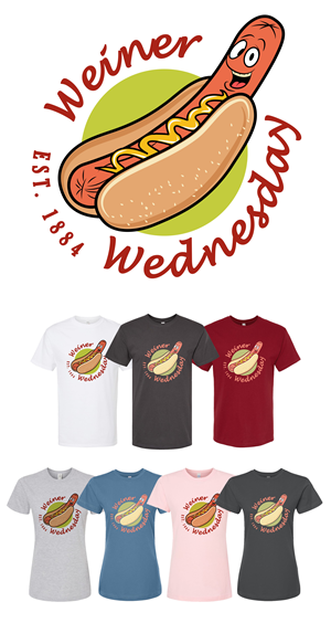 Weiner Wednesday | 25 T-shirt Designs for a business in Canada
