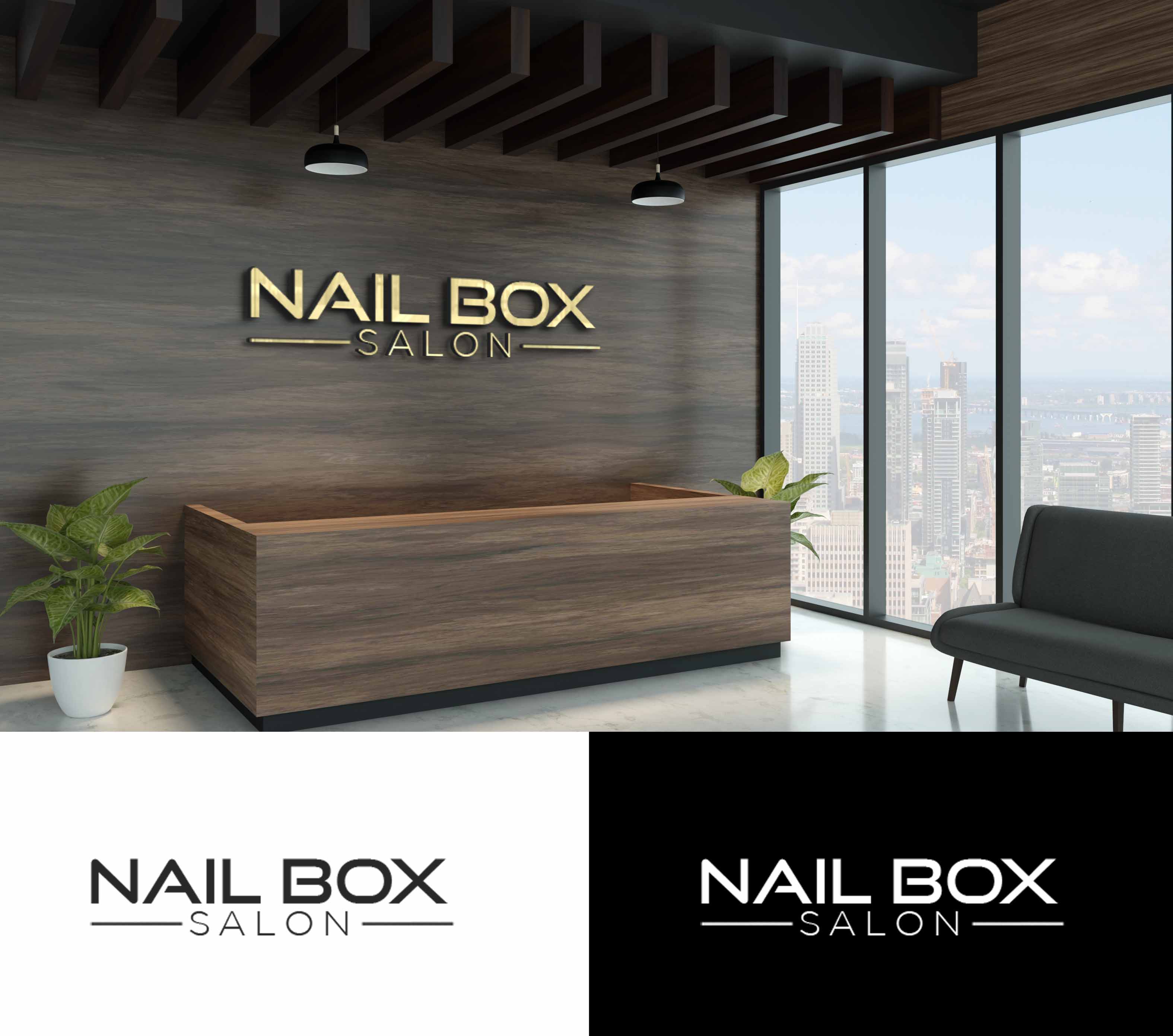 Logo Design for Nail Box Salon by PyramidsDesigns | Design #29620091
