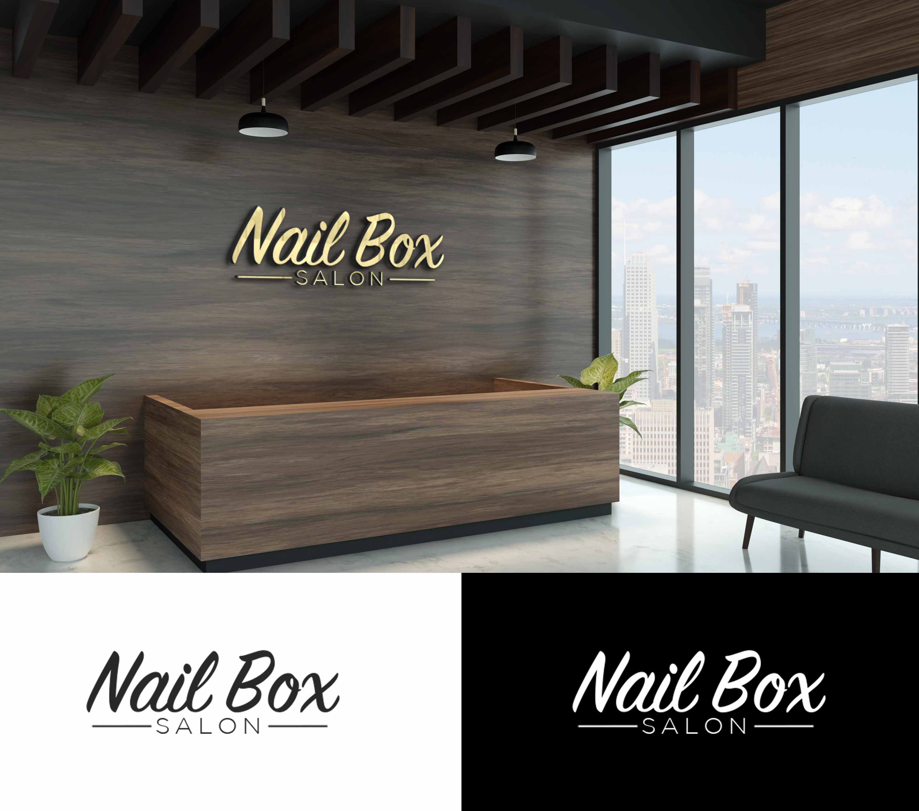 Logo Design for Nail Box Salon by PyramidsDesigns | Design #29620101