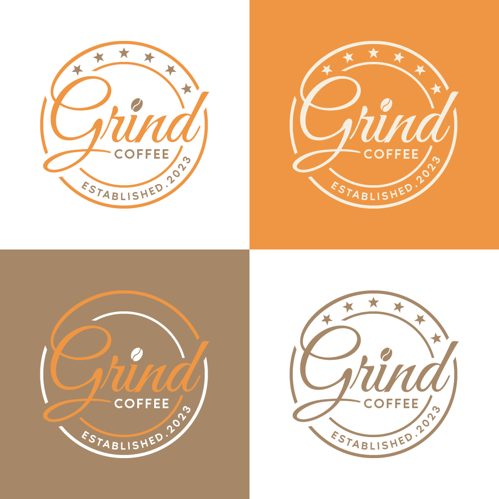 Elegant, Modern, Coffee Shop Logo Design for Grind Coffee by DesignNXT ...