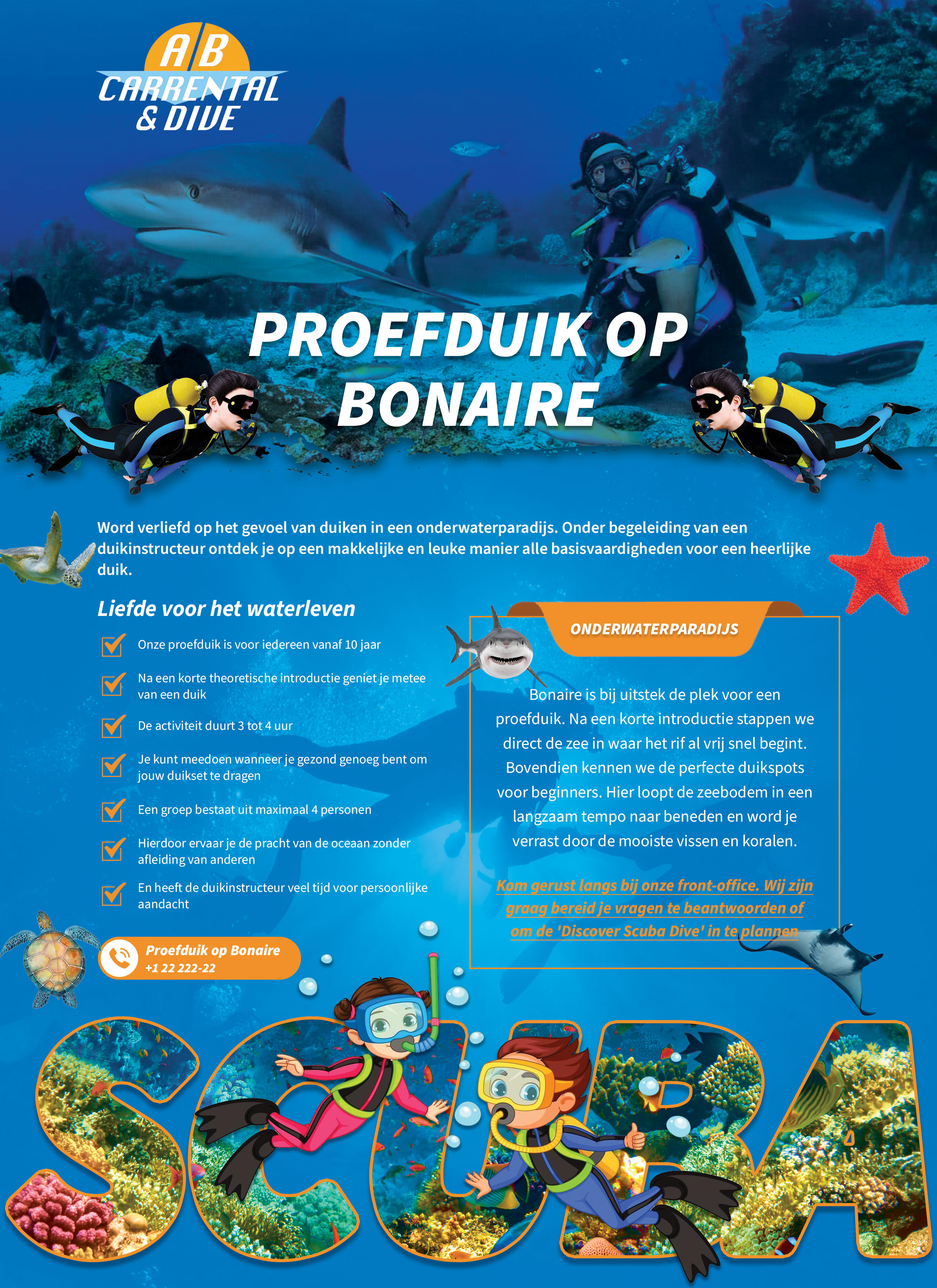 Bold, Playful, Diving industry Flyer Design for AB Dive by Design ...