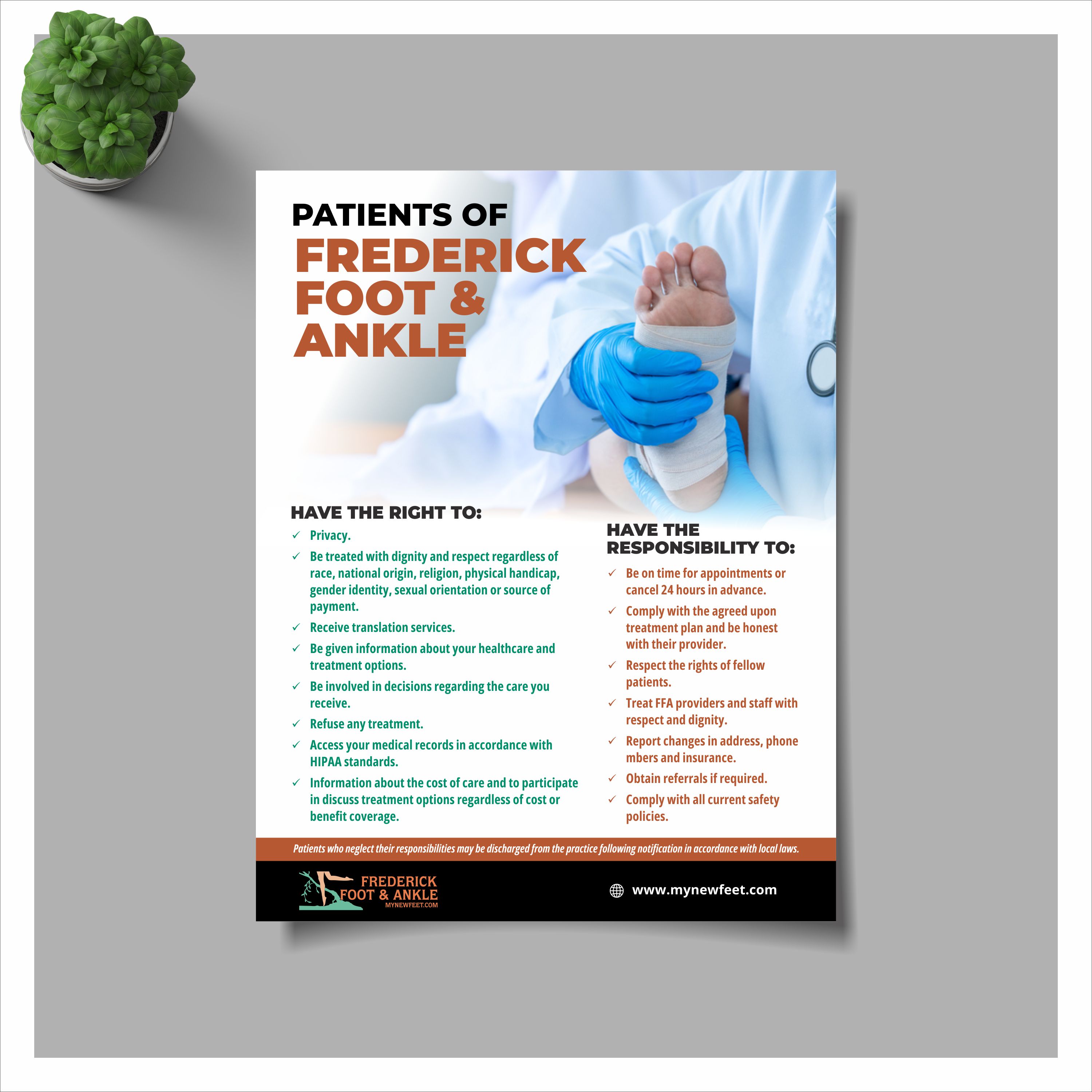 Flyer Design for Frederick Foot & Ankle by nng | Design #29677089