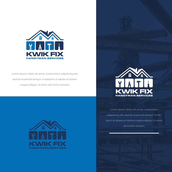 Bold, Traditional, Construction Logo Design for Kwik Fix Handyman Services by victipedia ...