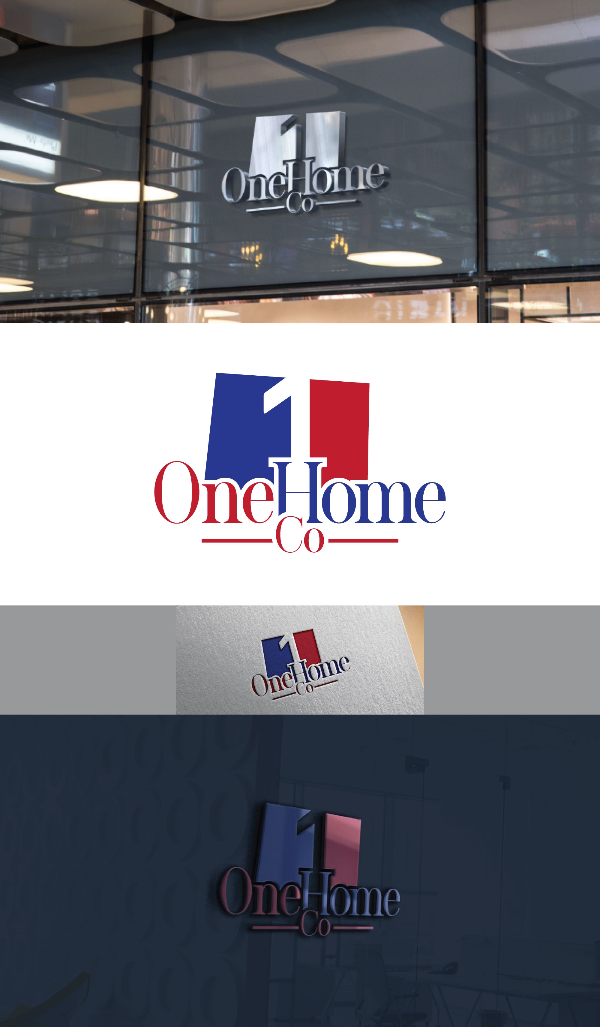 Upmarket, Bold, Real Estate Logo Design for OneHome Co by RRR Design ...