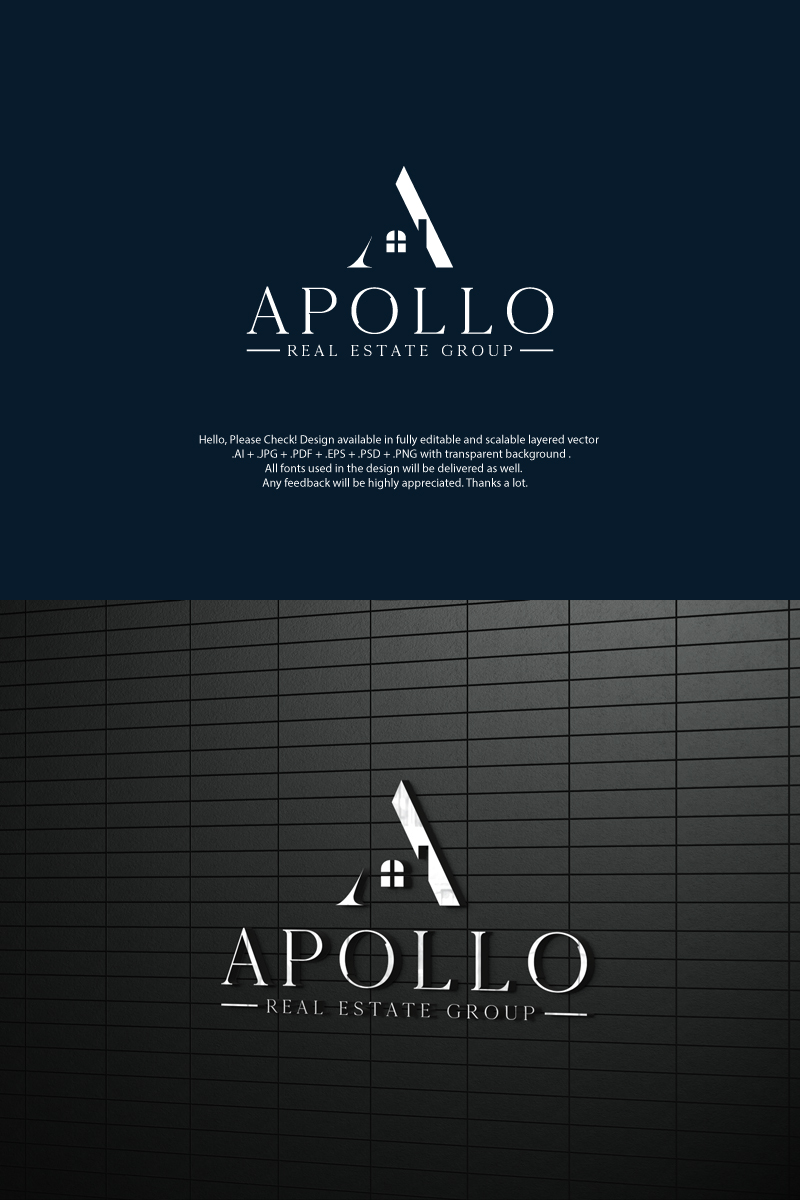 Elegant, Serious, Real Estate Logo Design for Apollo Real Estate Group ...