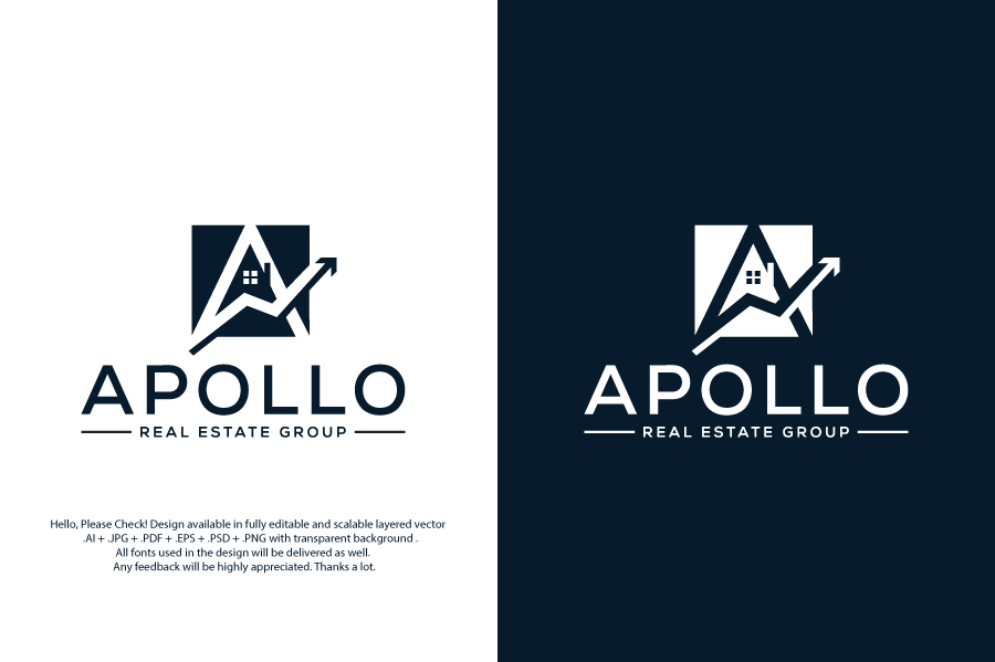 Elegant, Serious, Real Estate Logo Design for Apollo Real Estate Group ...