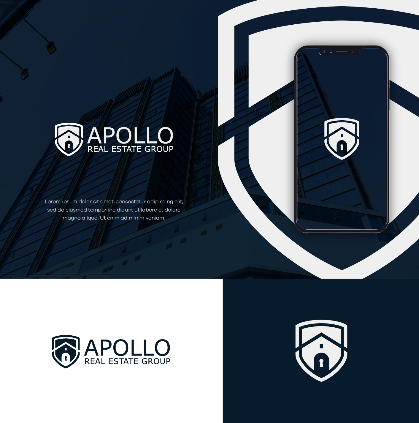 Elegant, Serious, Real Estate Logo Design for Apollo Real Estate Group ...