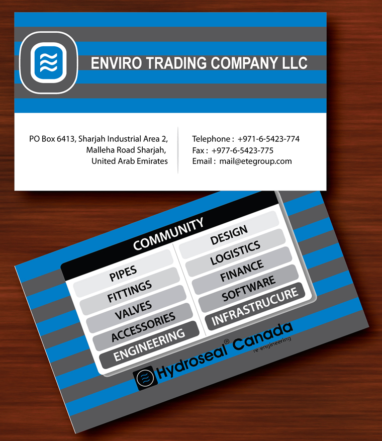 Elegant, Serious, Industrial Business Card Design for a Company by Sbss ...