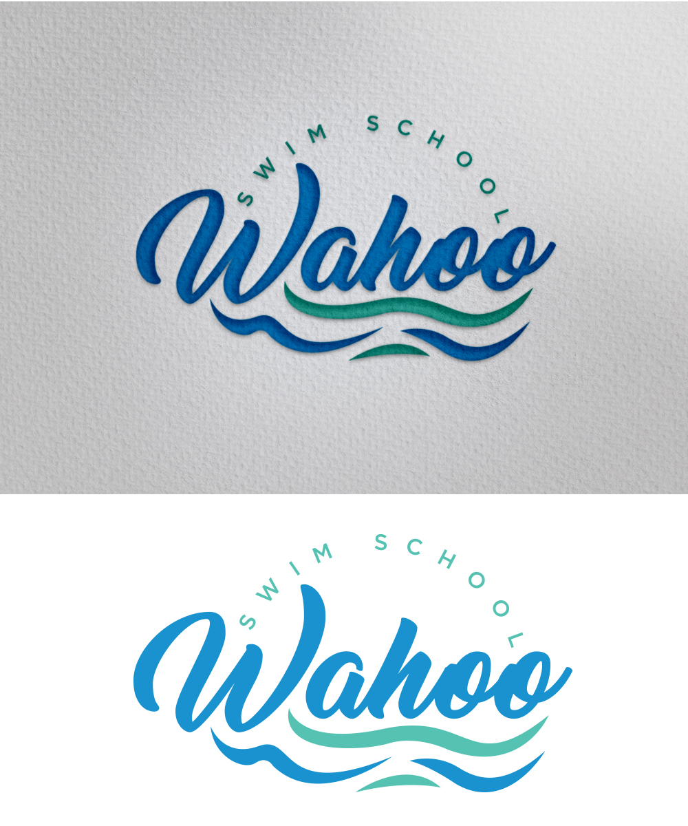 Bold, Feminine, aquatic, Learn to swim Logo Design for Wahoo Swim ...