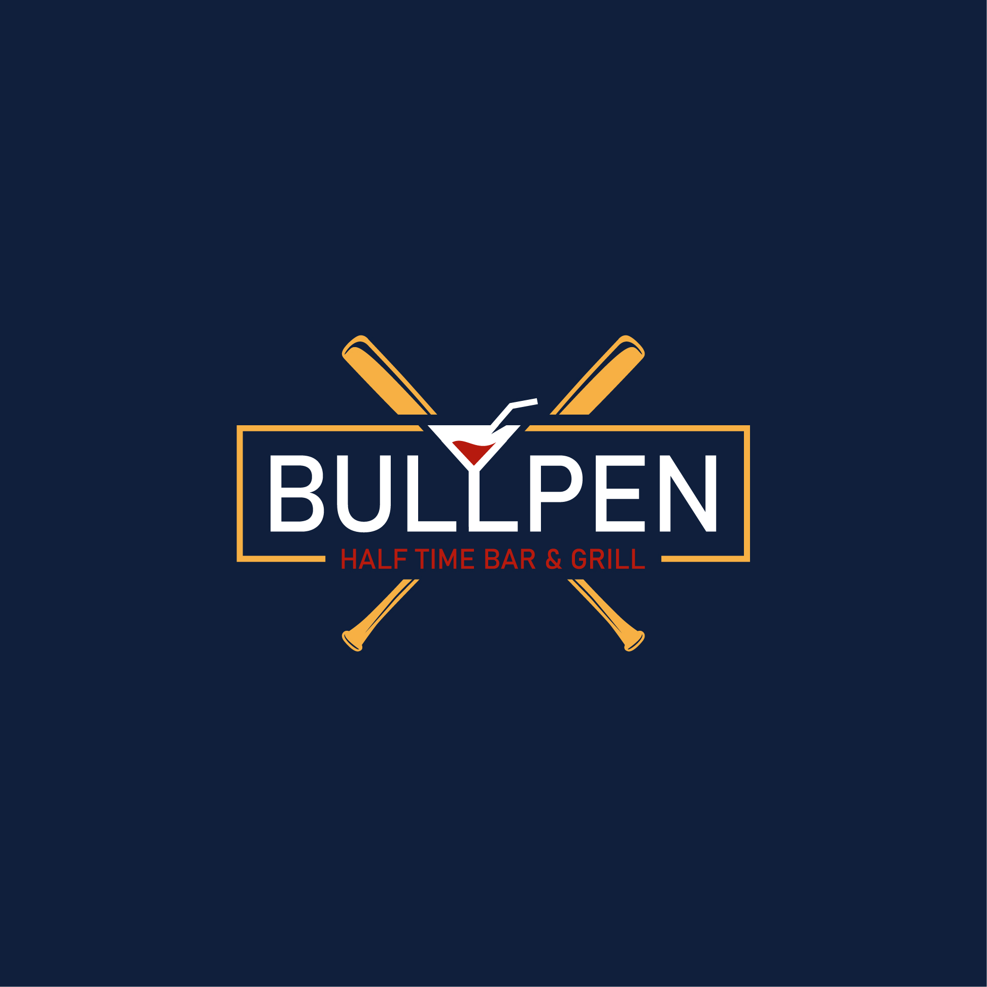Logo Design for Bullpen Bar & Grill or Half Time Bar & Grill by ...