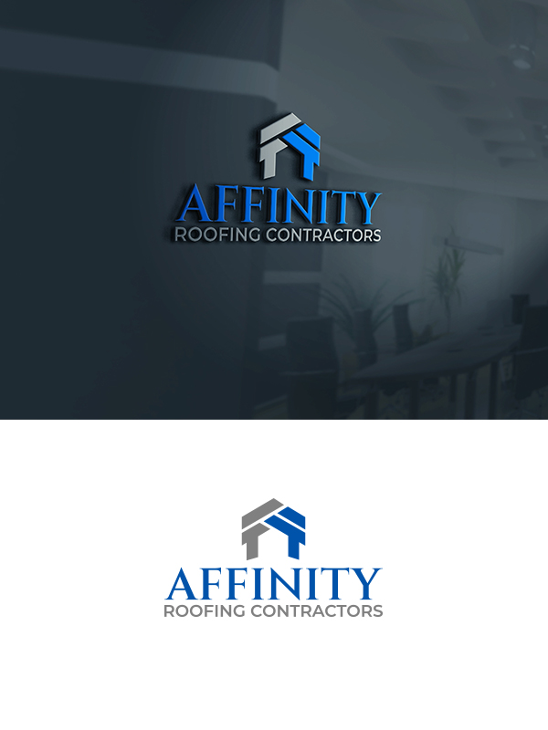 Bold, Serious, Roofing Contractor Logo Design for Affinity Roofing ...