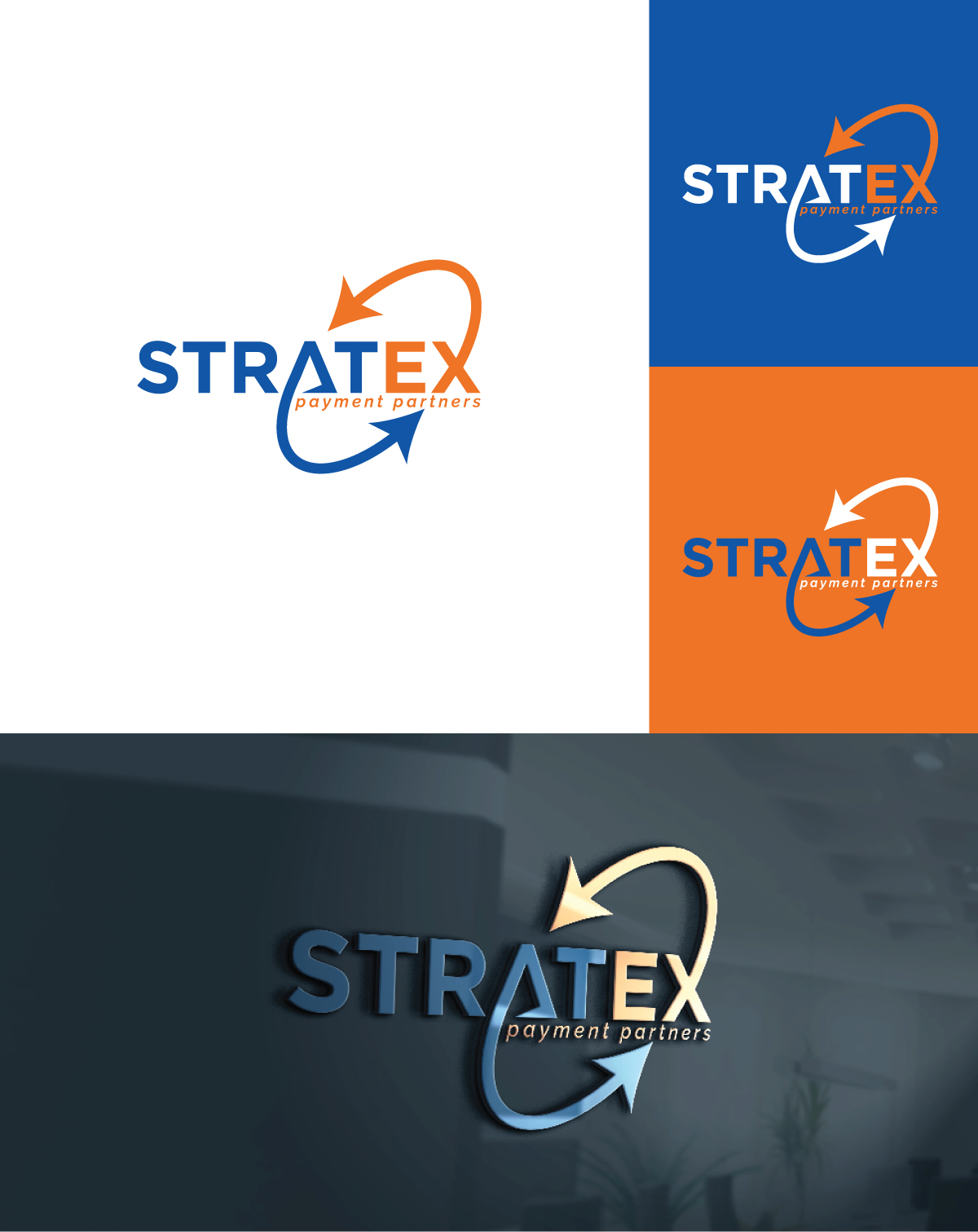 Upmarket, Serious, Fintec / finance / banking Logo Design for Stratex payment partners / stratx ...