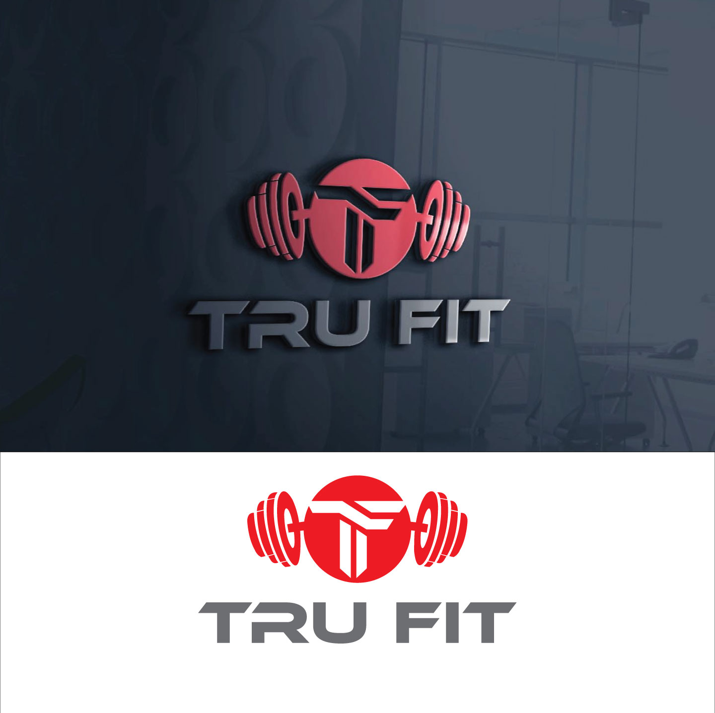 Bold, Masculine, Fitness Logo Design for Name = Tru Fit and TF for ...