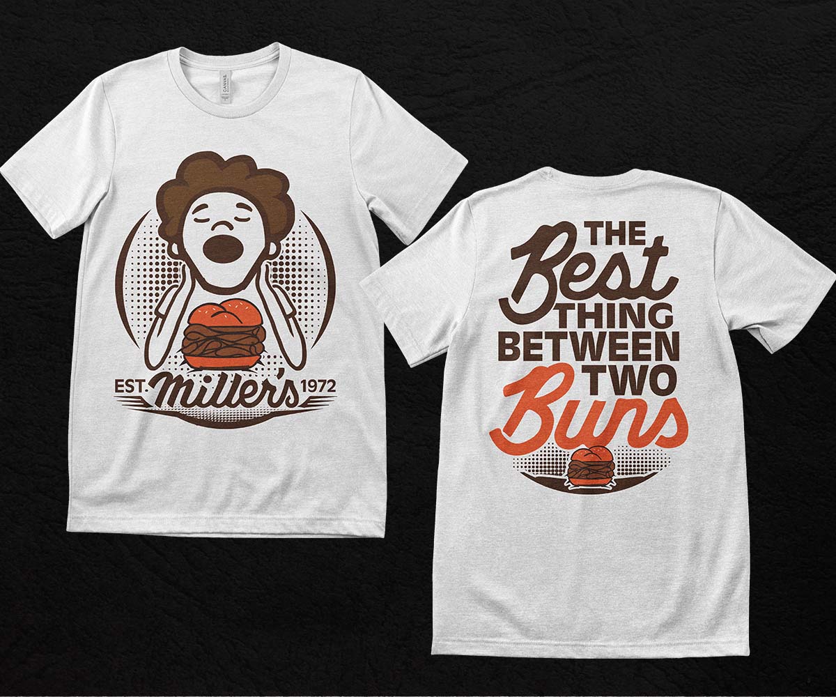 Playful, Modern, Restaurant T-shirt Design for a Company by Milton ...