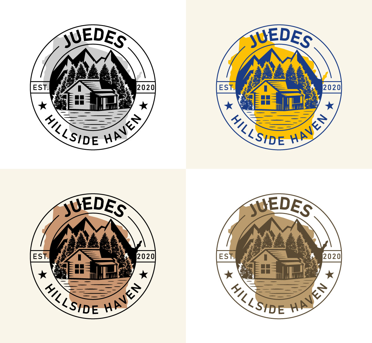 Conservative, Personable, Family Cabin Logo Design for Juedes Hillside ...