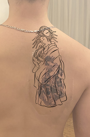 Geisha Back Tattoo | 19 Tattoo Designs for a business in United Kingdom