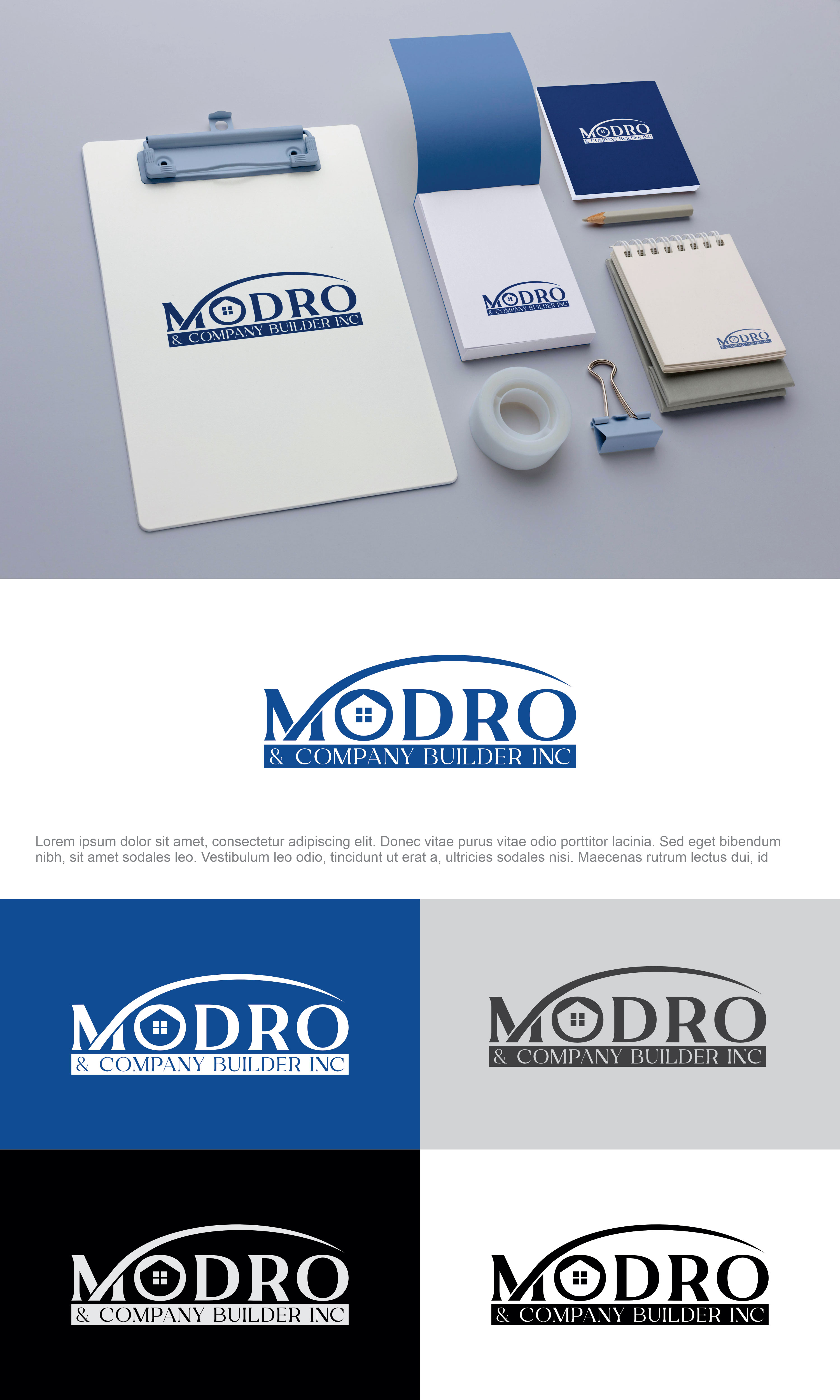 Logo Design for Modro & Company Builder Inc by 4AD | Design #29904699