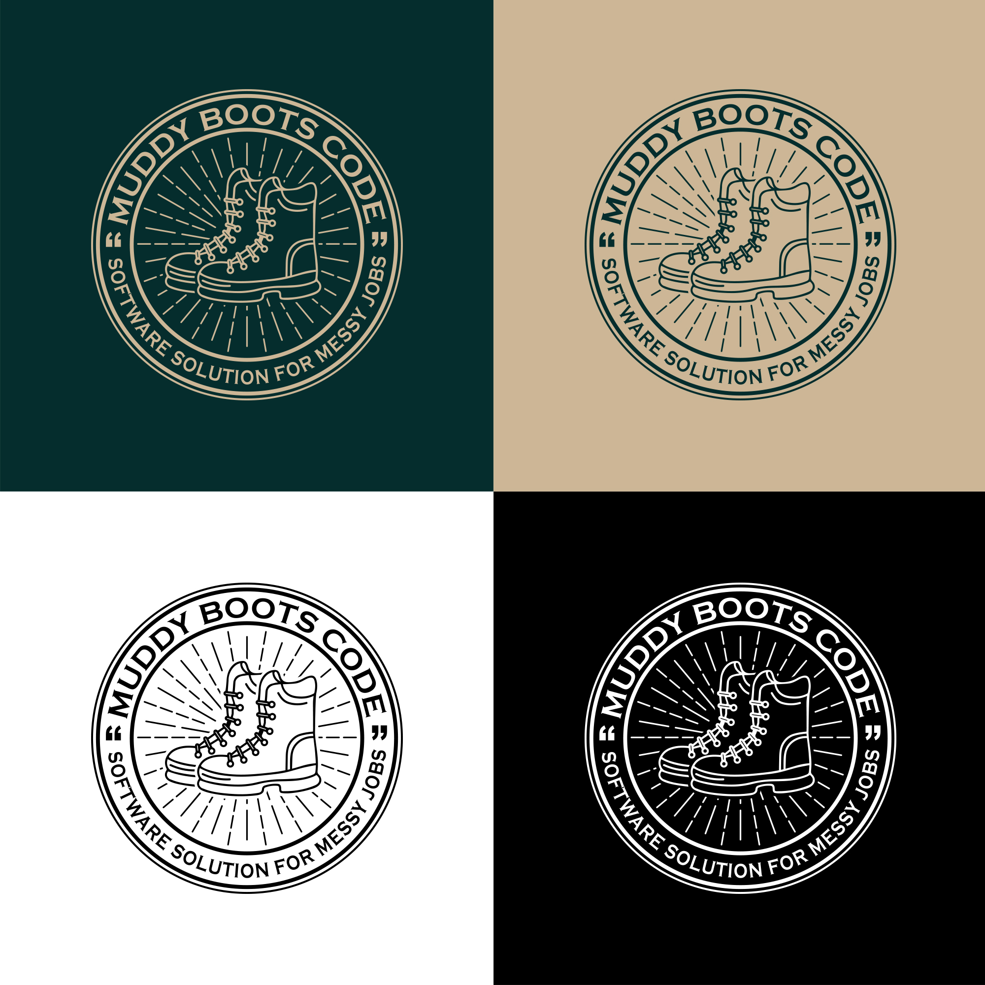 Logo Design for Muddy Boots Code by dk_Grafika | Design #29912759