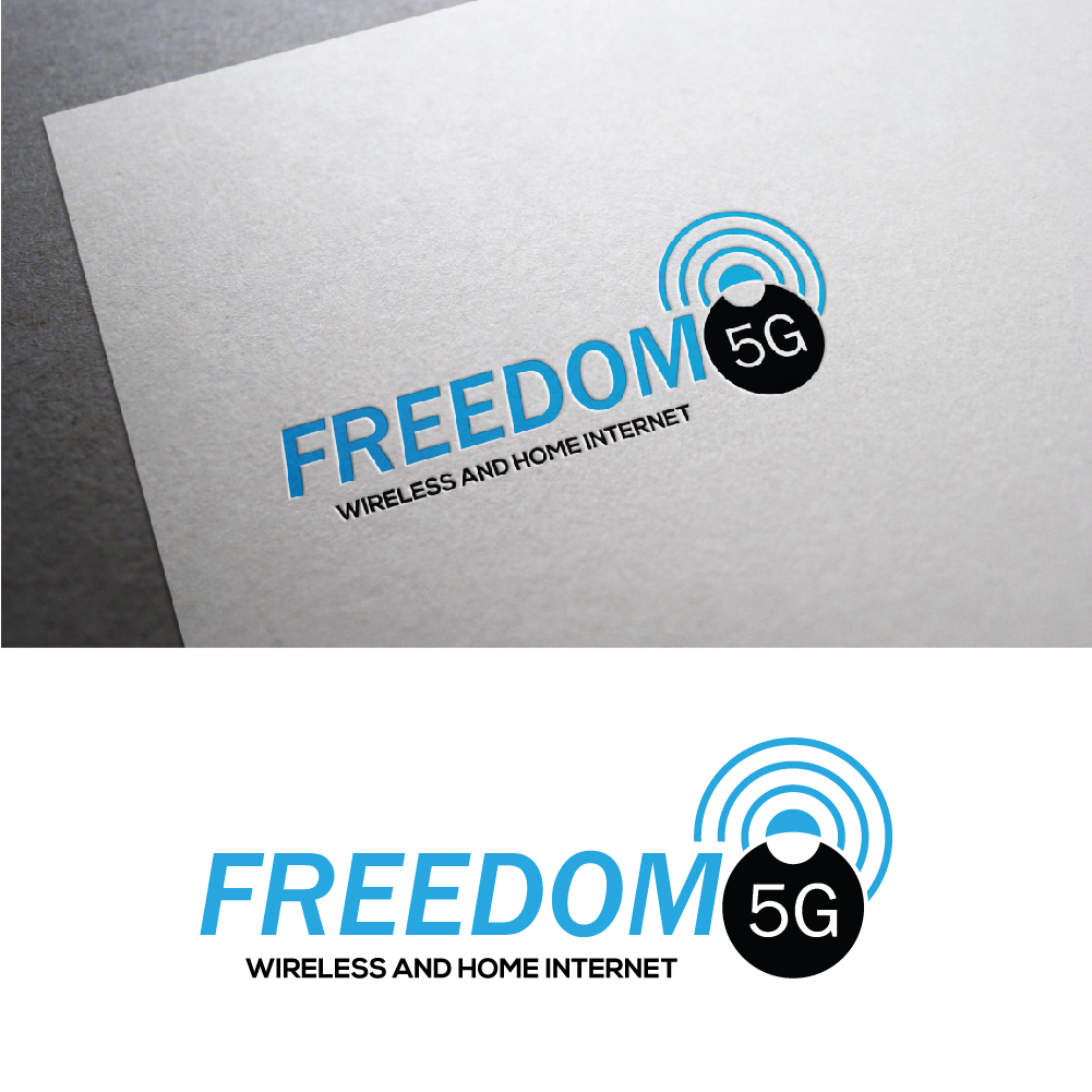 Colorful, Bold, Wireless Communication Logo Design for Freedom 5G by ...