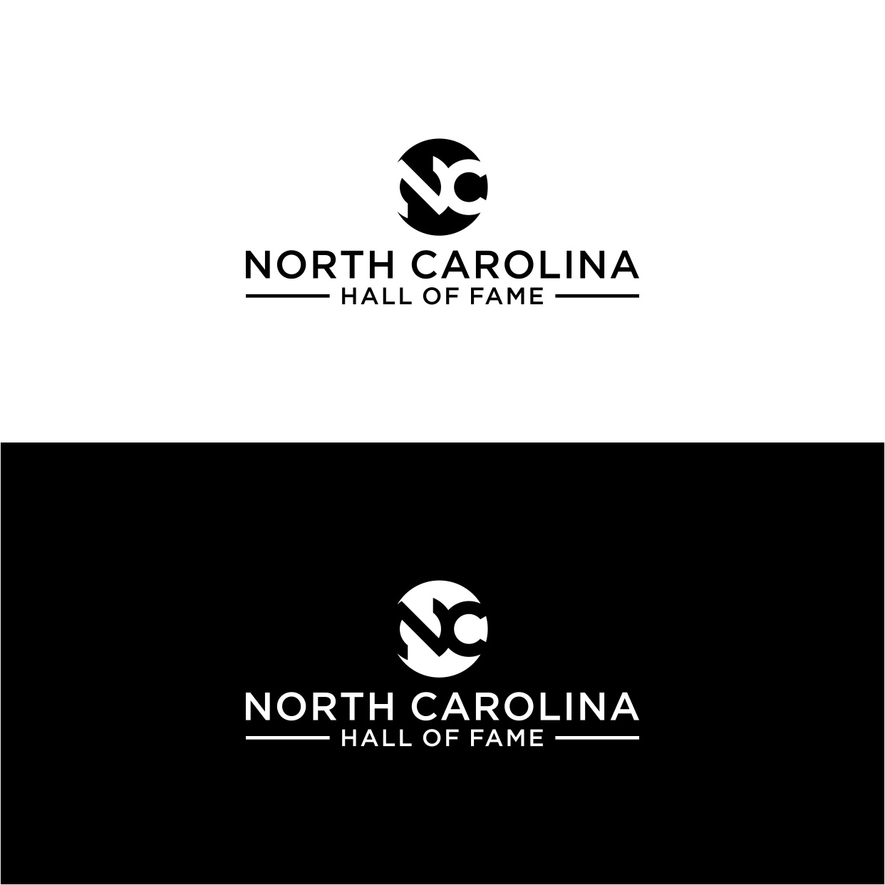 Logo Design for North Carolina Hall of Fame (also consider a subheading ...