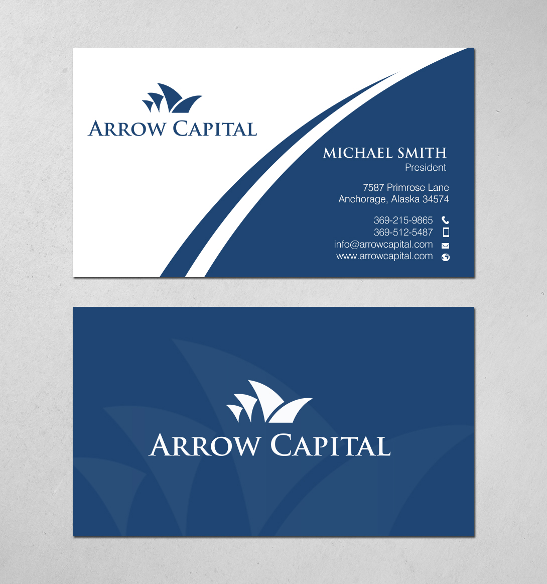 Professional, Elegant, Funds Management Business Card Design for ...