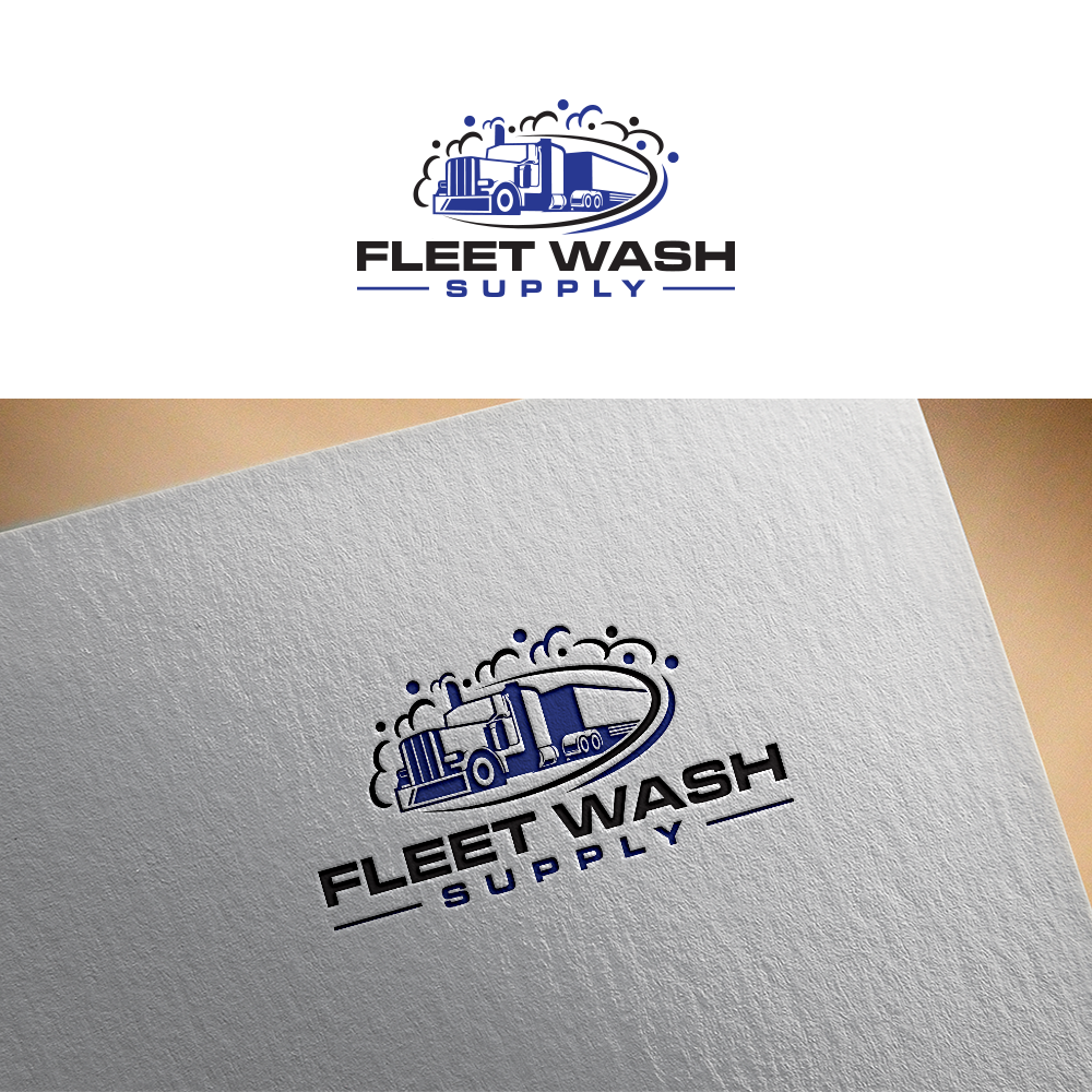 Masculine, Elegant, fleet/truck/heavy equipment washing Logo Design for Fleet Wash Supply by RA ...