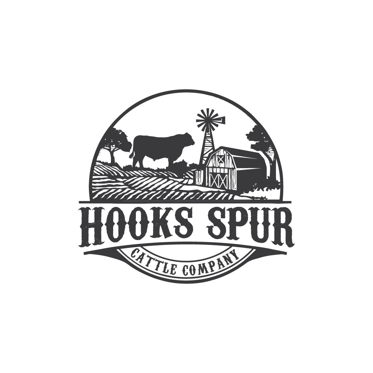 Bold, Masculine Logo Design for Hooks Spur Cattle Company by MD ROKON ...